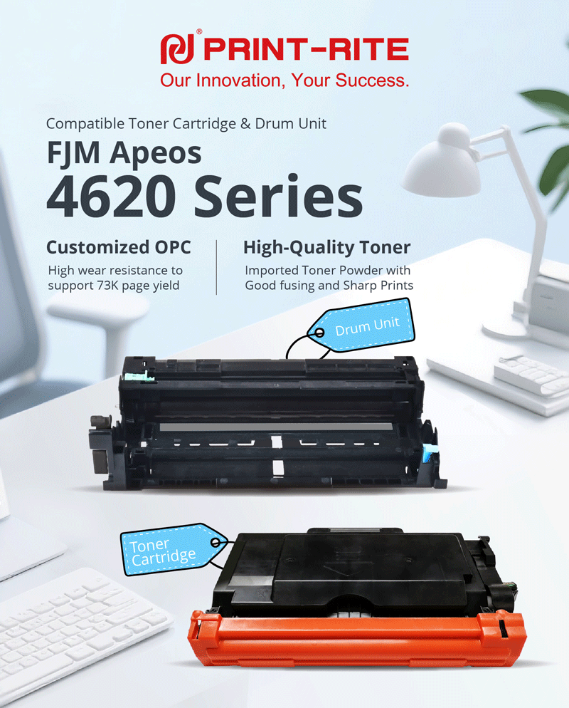 Print-Rite Compatible FJM 4620 Series Toner and Drum Set: Premium ...
